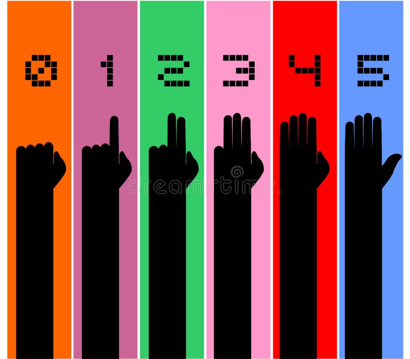 Hands counting symbol stock vector. Illustration of count - 73245245