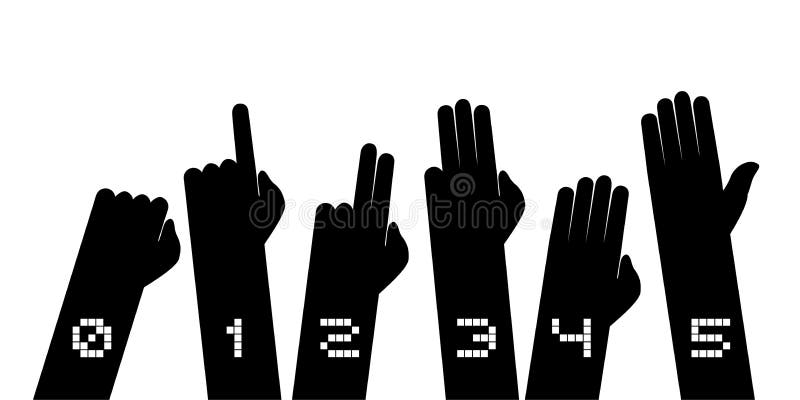 Hands counting symbol stock vector. Illustration of five - 74159544