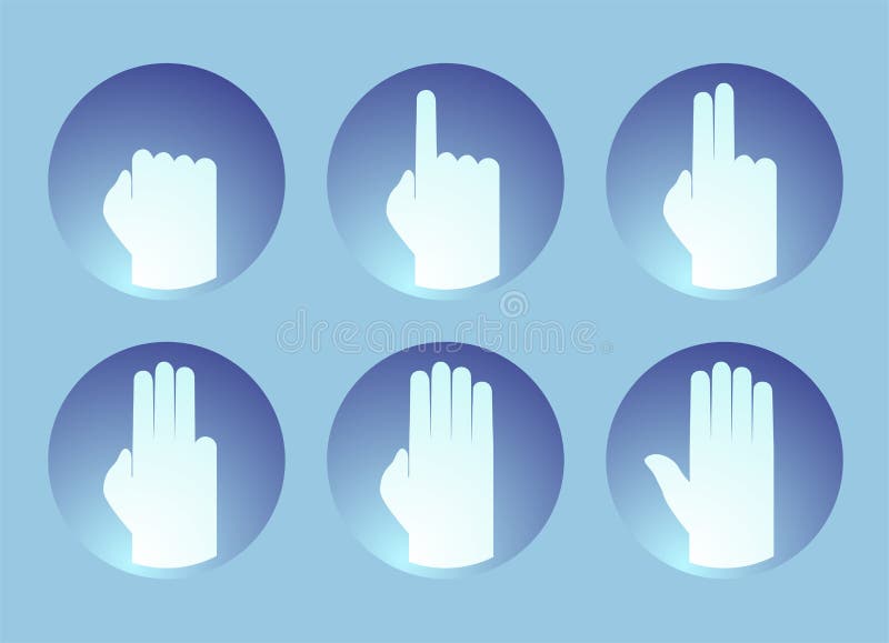 Hands counting symbol stock illustration. Illustration of count - 98596381