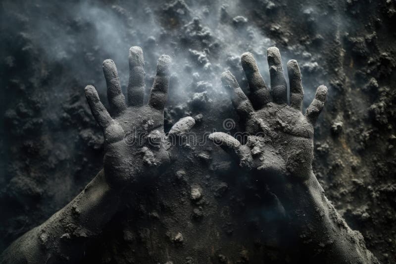 Hands Covered in Mud and Dust, Labor Day, Generative AI Stock ...