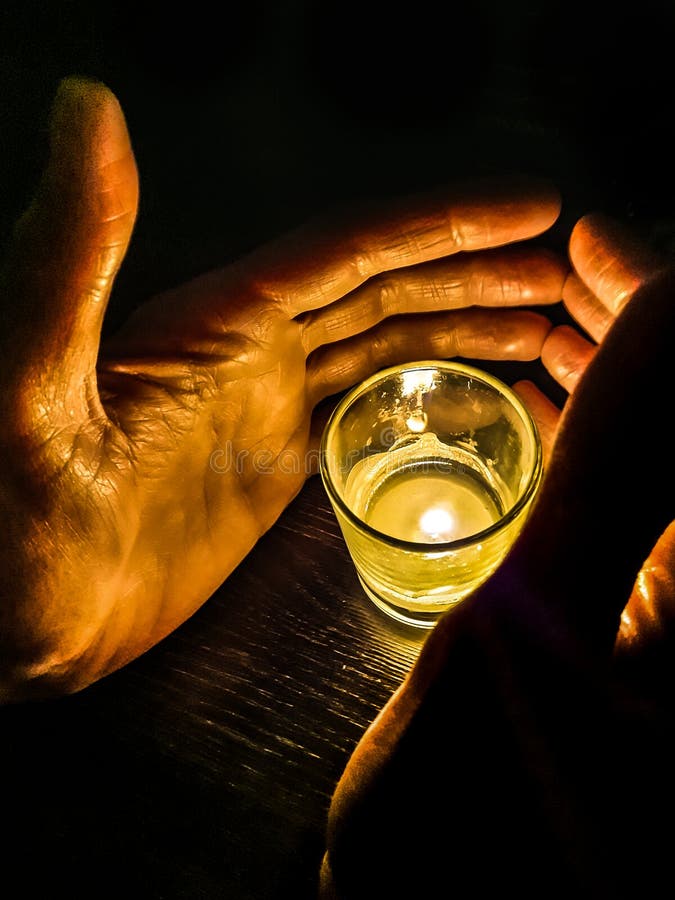 Hands Covering Candle Glass Stock Photos - Free & Royalty-Free Stock ...