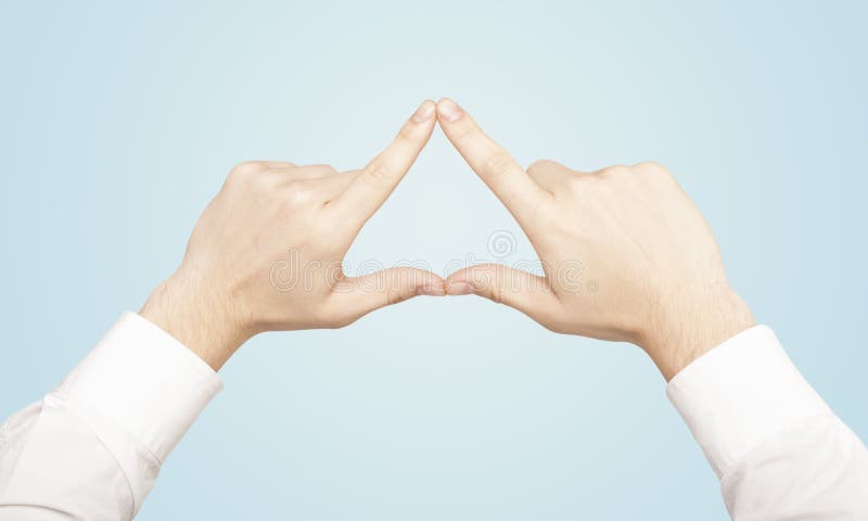 Hands Creating a Form with Shining Heart Stock Image - Image of making ...