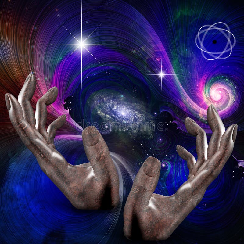 Hands of creator stock illustration. Illustration of faith - 132648808