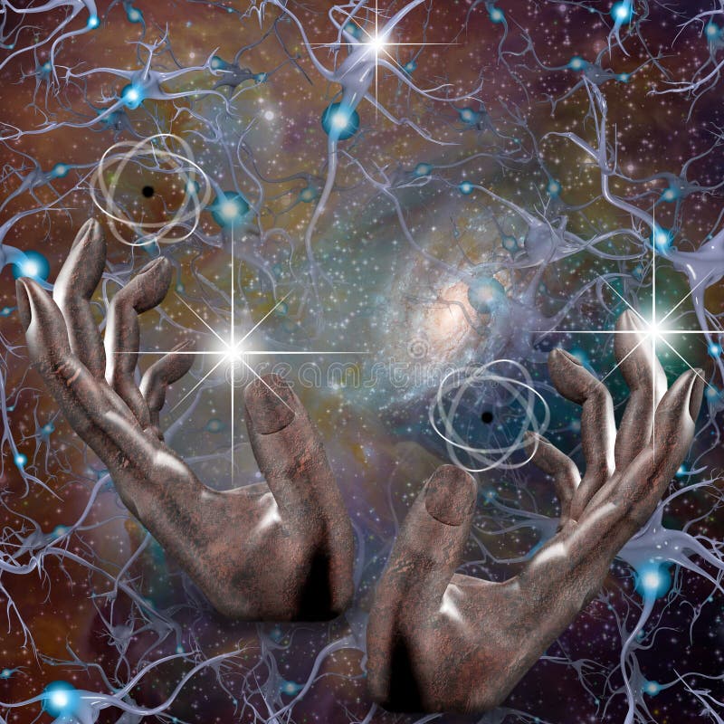 Hand of Creator stock illustration. Illustration of mind - 121958754