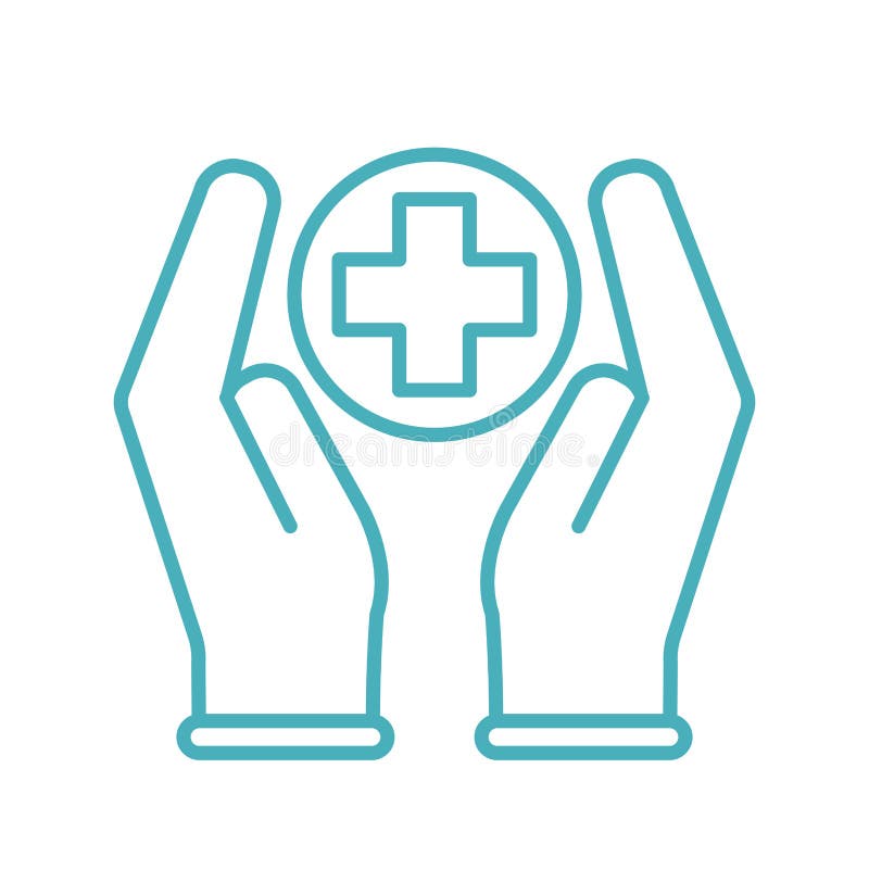 Hands with Cross Line Style Icon Vector Design Stock Vector ...