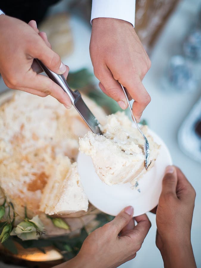 Hands cutting the cake stock image. Image of slice, sweet - 115375341