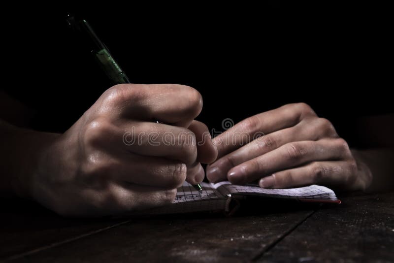 Hands in the dark stock photo. Image of finger, hand - 26644248