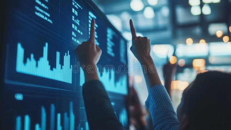 Hands-on Data Analysis on Digital Screen in a Business Environment Stock Photo - Image of ...