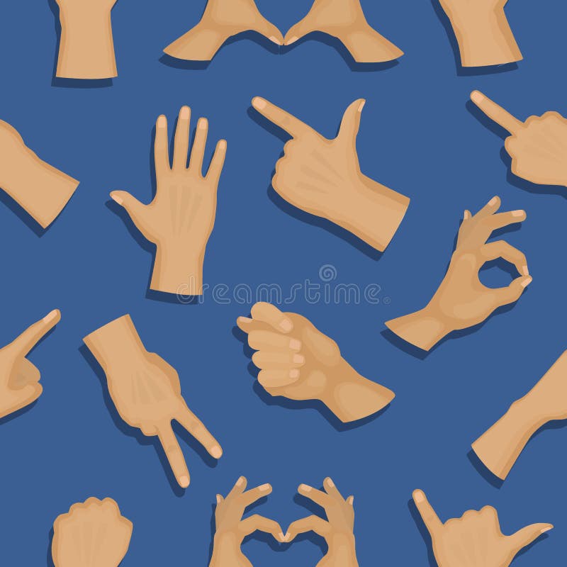 Hands Showing Deaf-mute Different Gestures Human Arm Hold Communication ...