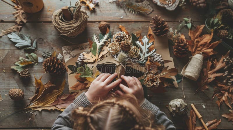 Halloween Crafting Nature-Inspired Art with Recycled Materials on a ...