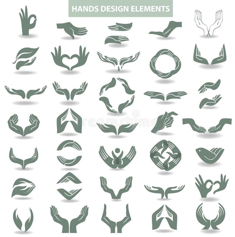 Hands design element stock vector. Illustration of greeting - 53156573