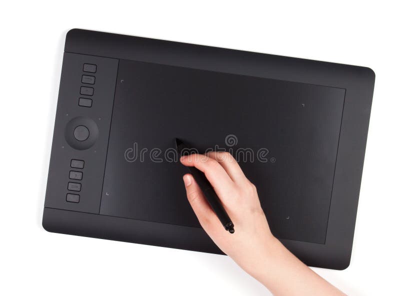 Hands Designer and Graphic Tablet Stock Photo - Image of human, closeup ...