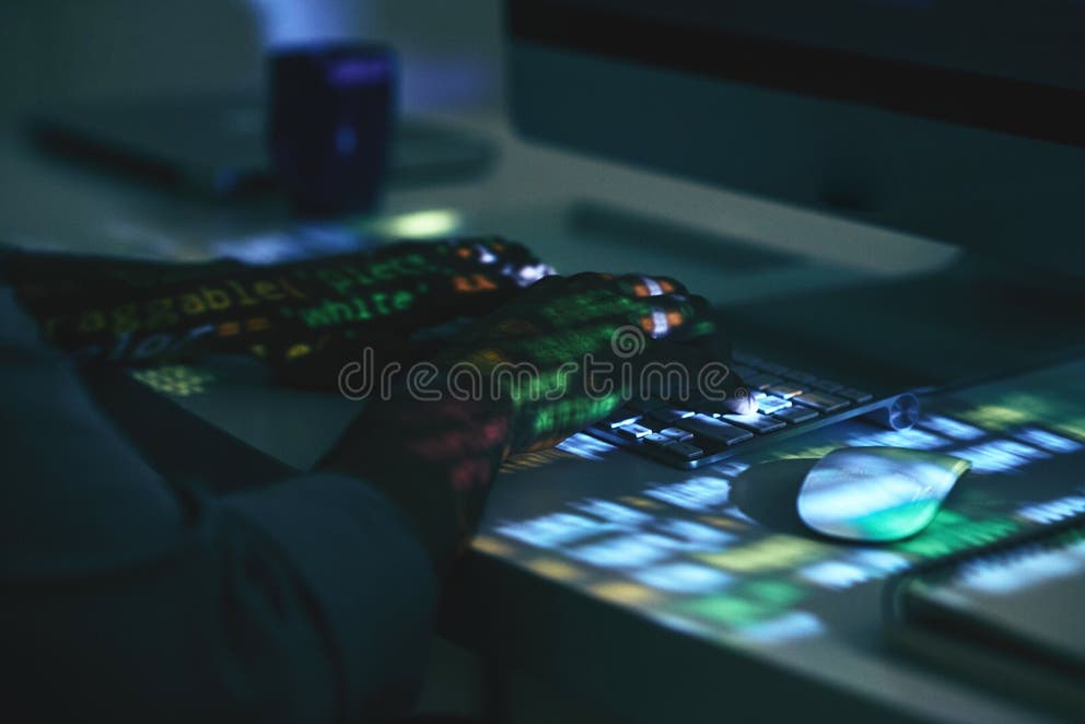 Developer typing code stock photo. Image of coding, person - 104003028