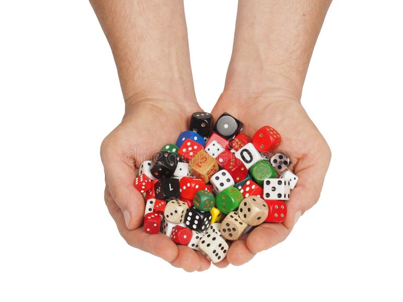 Hands with dice stock image. Image of woman, luck, number - 59146653