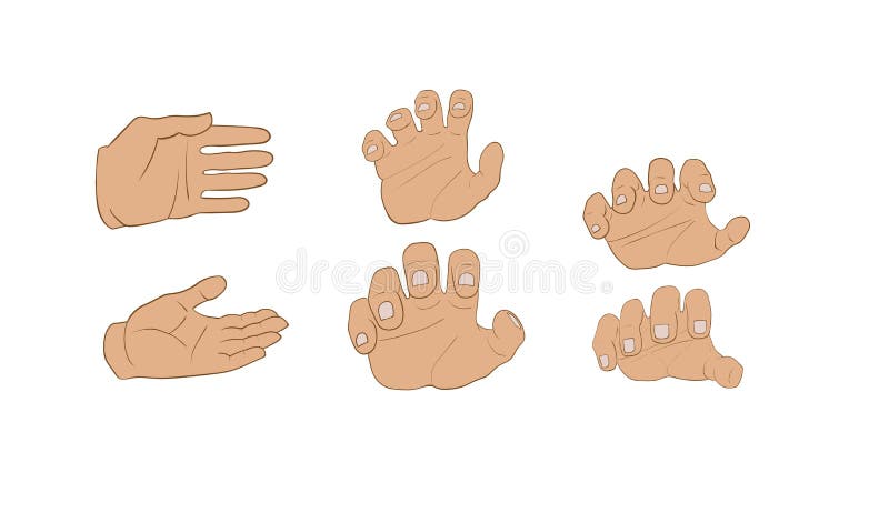 Hands in different angles stock vector. Illustration of line - 41596529