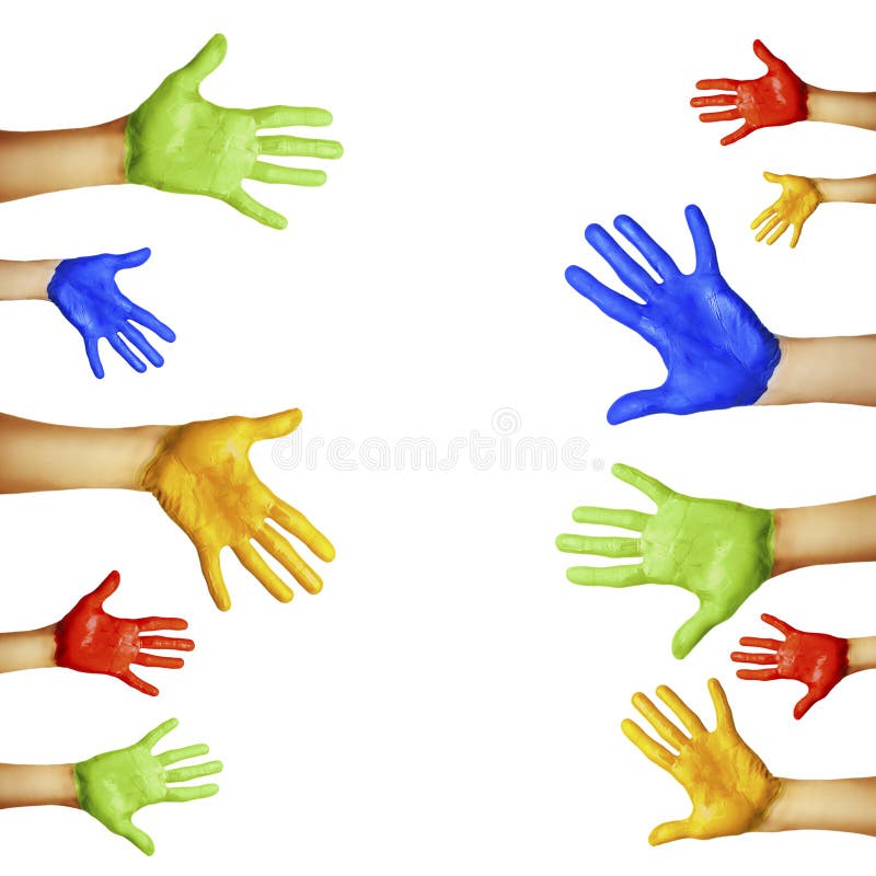 Hands of different colors stock image. Image of body - 45062975