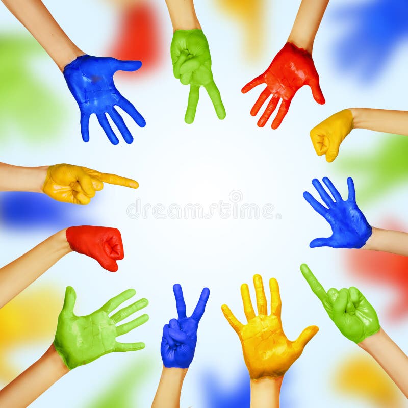 Hands of different colors stock photo. Image of people - 38528920