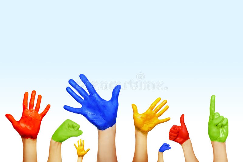 Hands of different colors stock image. Image of people - 38528917