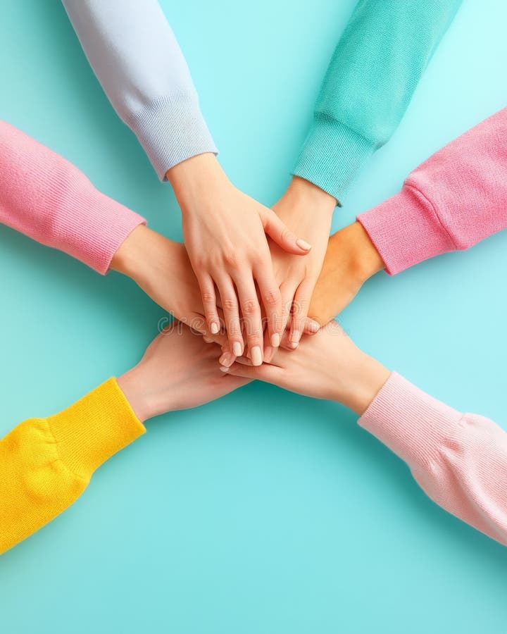 Hands of Diverse People Connecting Together in a Vibrant Gesture of ...