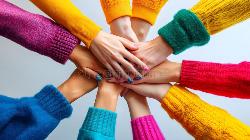 A Vibrant Unity: Hands in Harmony, Celebrating Diversity and Teamwork ...