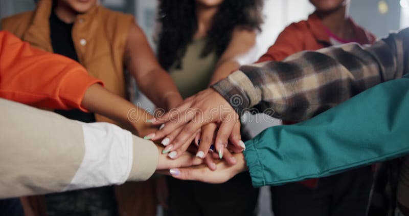 Hands, Diversity and Dancer Women for Teamwork, Support or Motivation ...