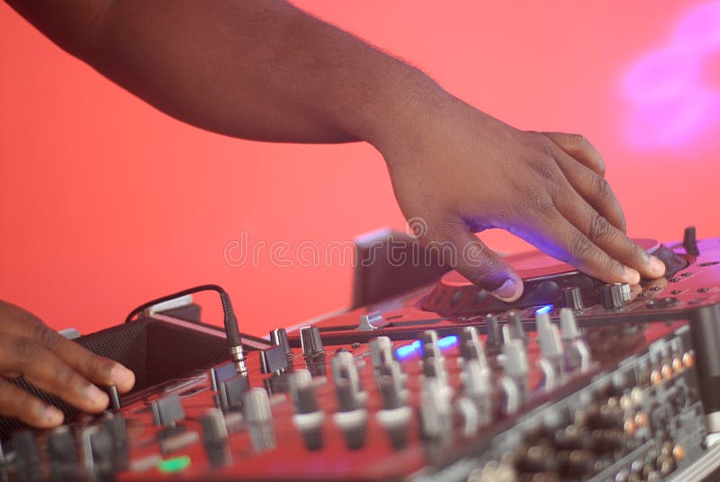 Hands of a DJ stock photo. Image of clubbing, entertain - 7497222