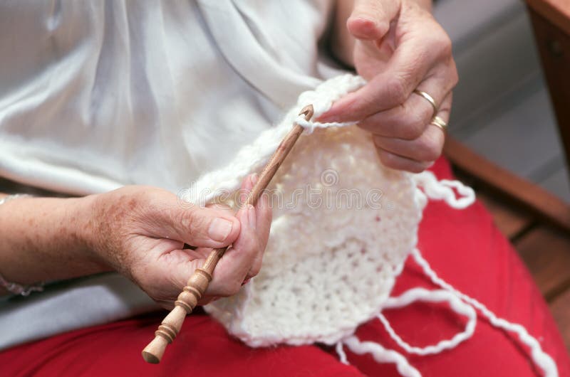 Hands doing crochet stock photo. Image of relax, hands - 29685354