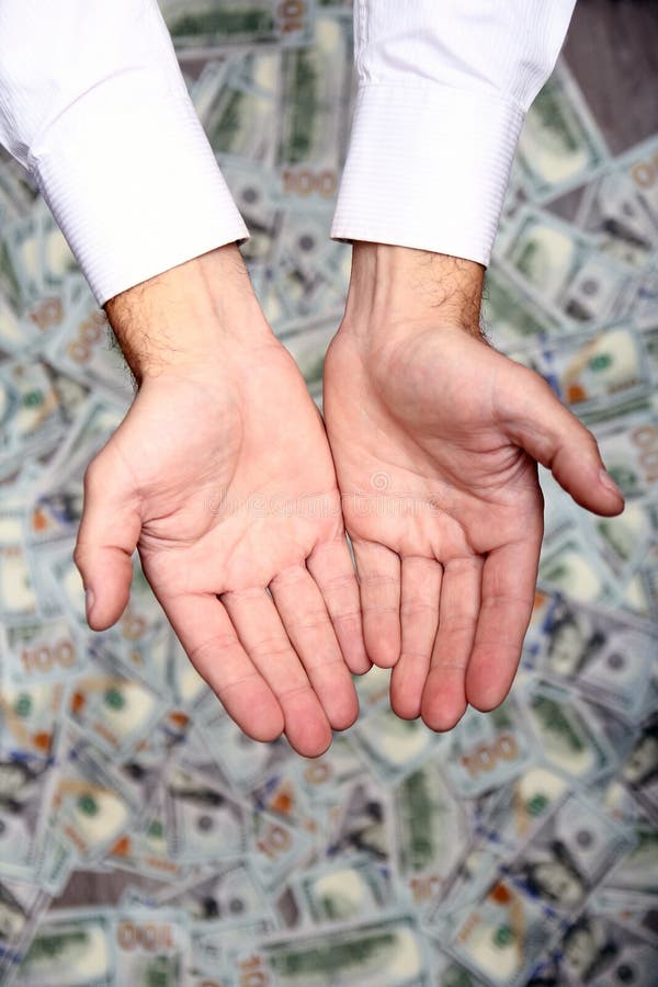 Hands Dollars Hold Wait Concept Stock Photo - Image of business, hold ...