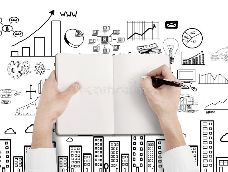 Hands drawing stock photo. Image of office, diagram, forward - 32874898