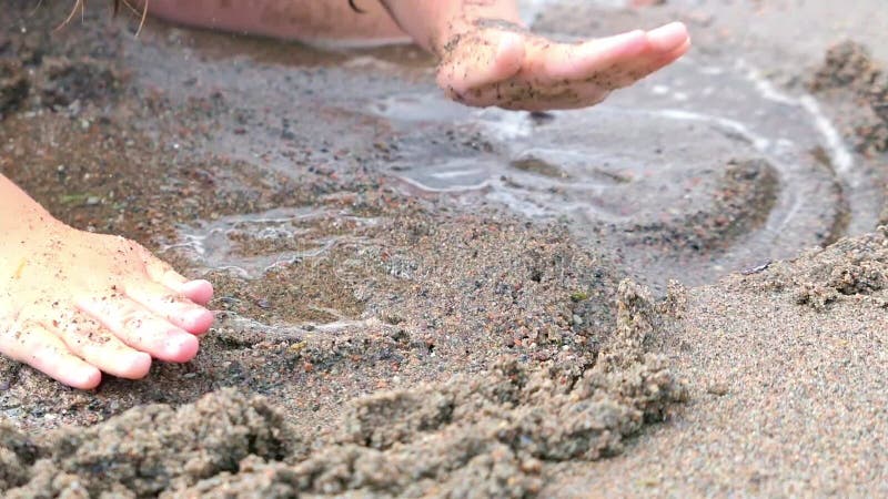 Hands Drawing Heart on Sand Stock Footage - Video of ocean, carved ...