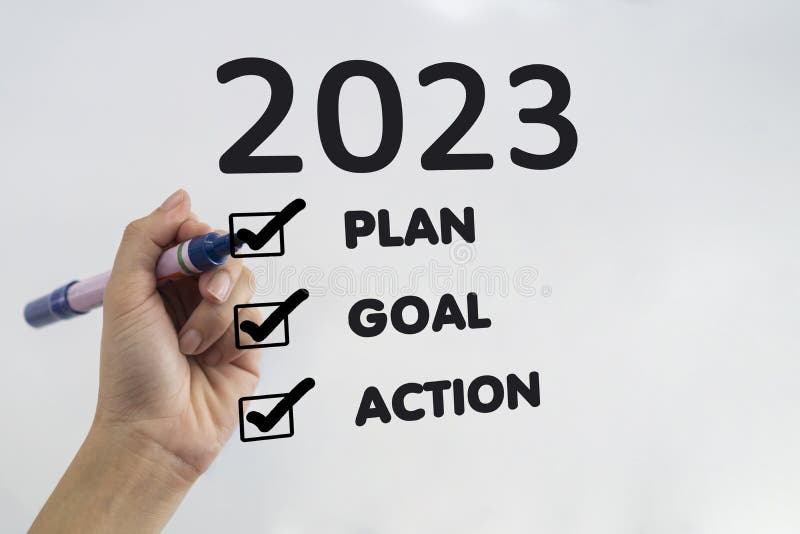 Hands Drawing Step Up Toward Goal Moving Up for Business in 2023 ...