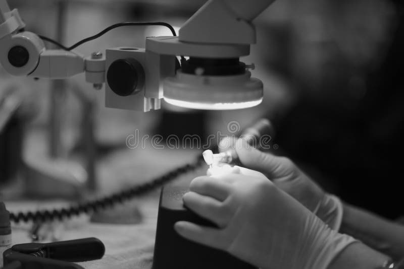 Microscope hands stock photo. Image of medicine, education - 30421716
