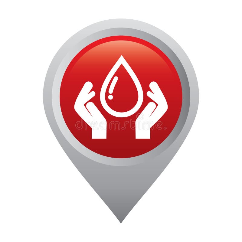 Hands and a Drop of Blood. Vector Illustration Decorative Background ...