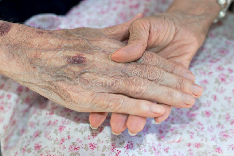 Hands of elderly person stock image. Image of nursing - 39778789