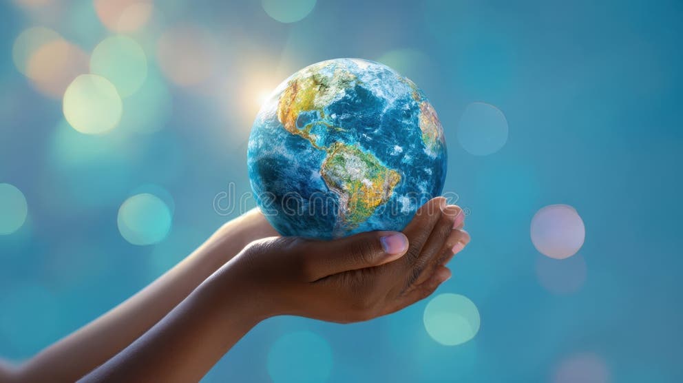 The Hands Embracing the Earth Symbolizing Global Unity and ...