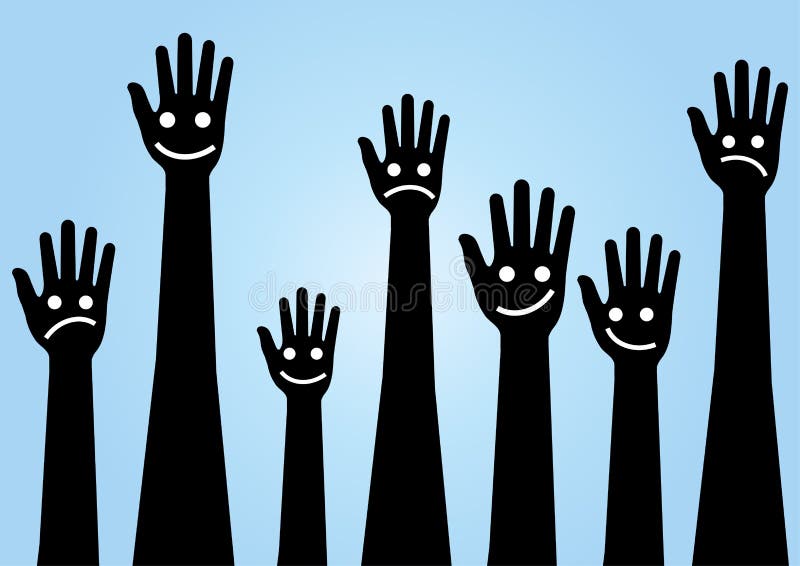 Raise Hand Emoticon Stock Illustrations – 44 Raise Hand Emoticon Stock ...
