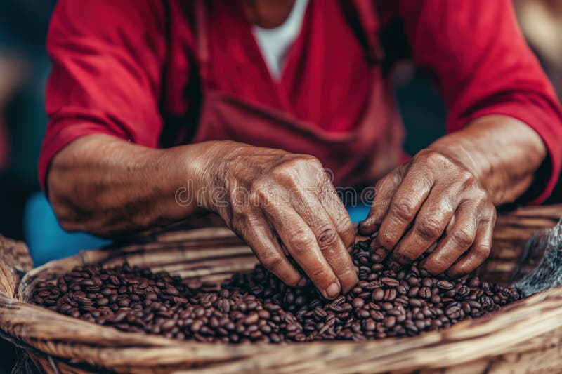 Hands Employee Sorting Coffee Beans Stock Photos - Free & Royalty-Free ...