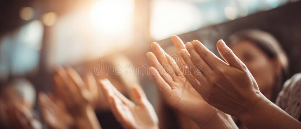 The Hands of an Engaged Audience Celebrating with Joyful Applause AI Generated Image Stock Photo ...