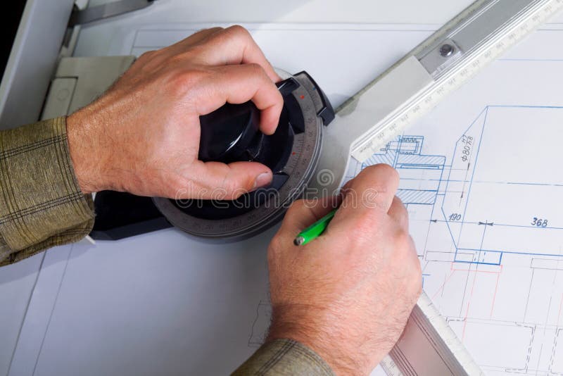 Hands of the engineer stock photo. Image of architecture - 19369974