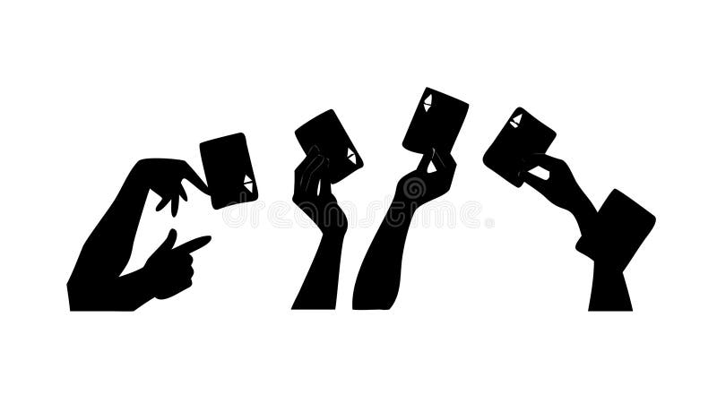 Cards Vector Silhouette Stock Illustrations – 58,586 Cards Vector ...