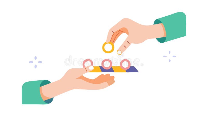 Hands Exchanging Rings, Engagement Wedding Unity, Vector Design ...