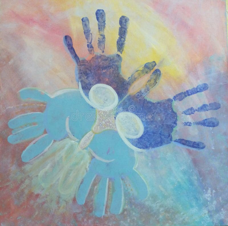 Hands face stock image. Image of painting, creativity - 48915623