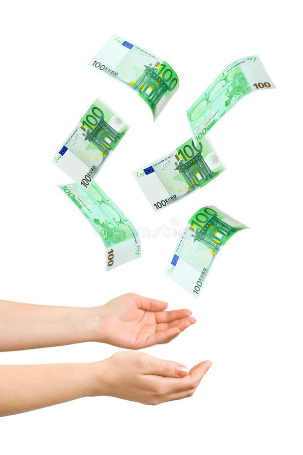 Box and falling money stock photo. Image of isolated, circle - 9644962