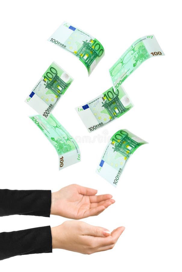 Hands and falling money stock photo. Image of abstract - 146370488