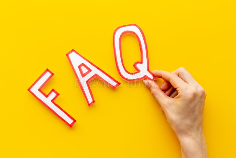 Hands with Faq - Frequently Asked Questions - Made of Paper Stock Image ...