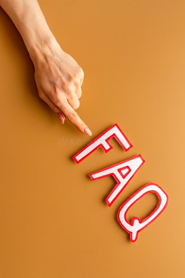 Hands with Faq - Frequently Asked Questions - Made of Paper Stock Image ...