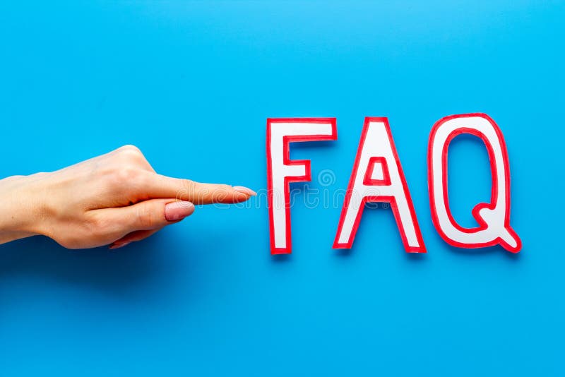 Hands with Faq - Frequently Asked Questions - Made of Paper Stock Photo ...