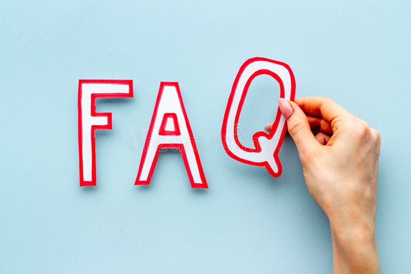 Hands with Faq - Frequently Asked Questions - Made of Paper Stock Photo ...