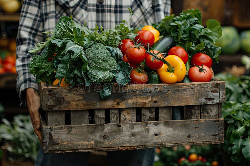 Hands of Farmer Holding Crate Stock Photo - Image of freshness, farmer ...