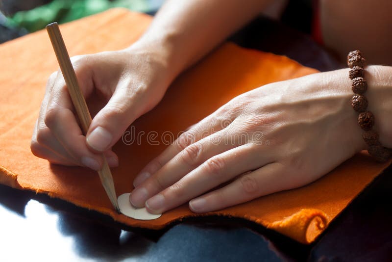 Hands of a Fashion Designer at Work with Cloth Stock Photo - Image of ...